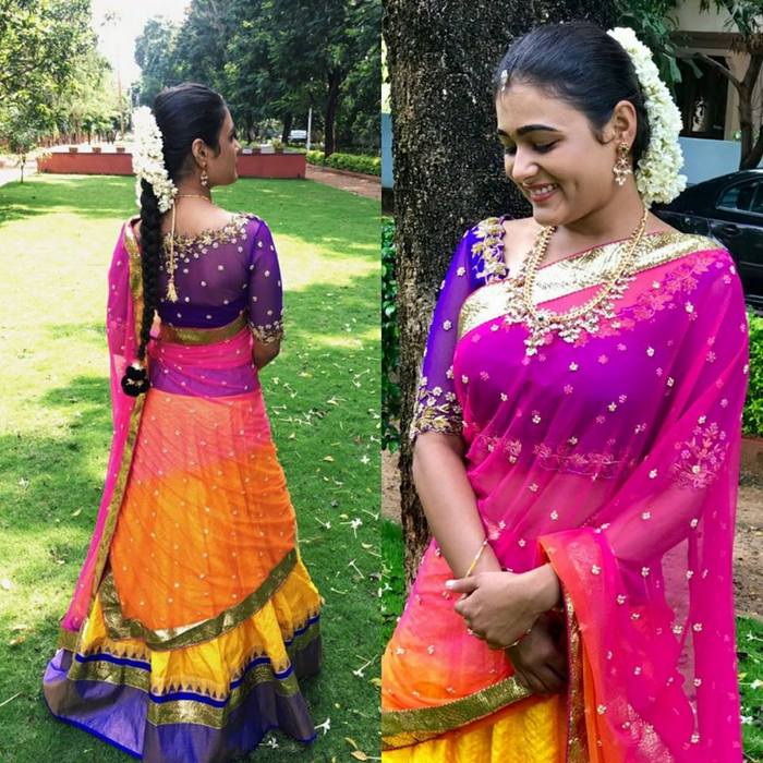 Shalini Pandey in Golden Threads - Saree Blouse Patterns