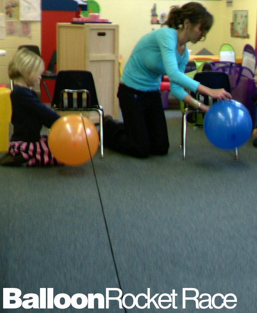E is for Explore!: Balloon Rocket Race