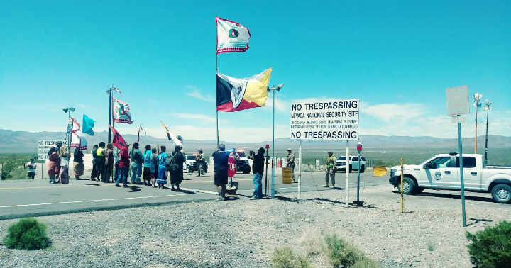 CENSORED NEWS: Shoshone Protest at Main Gate of Yucca Mountain, Photos ...