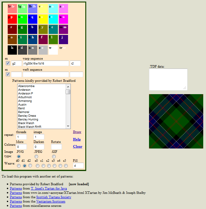 Web Design Experiments: Tartan Pattern Online Generators