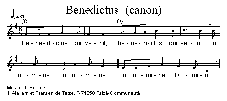 Cantus Mundi: Benedictus qui venit (Taizé)