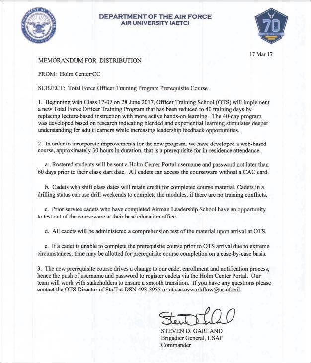 My Journey Through Air Force Officer Training School