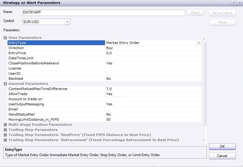 Smart Trading Apps: Entry App User Guide