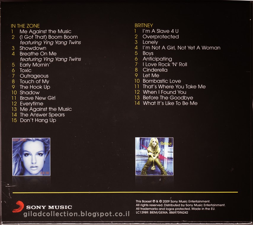 BRITNEY and IN THE ZONE albums RE-RELEASED in the PHILIPPINES in a ...