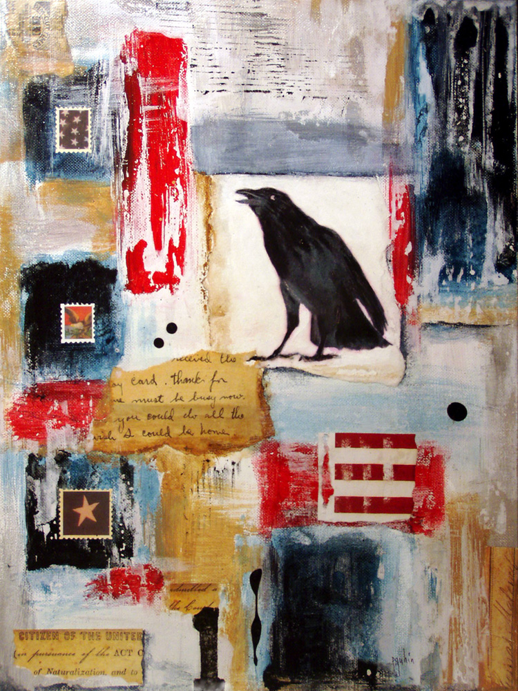 Mixed Media Manic: COLLAGE PAINTINGS WITH BIRD SYMBOLISM