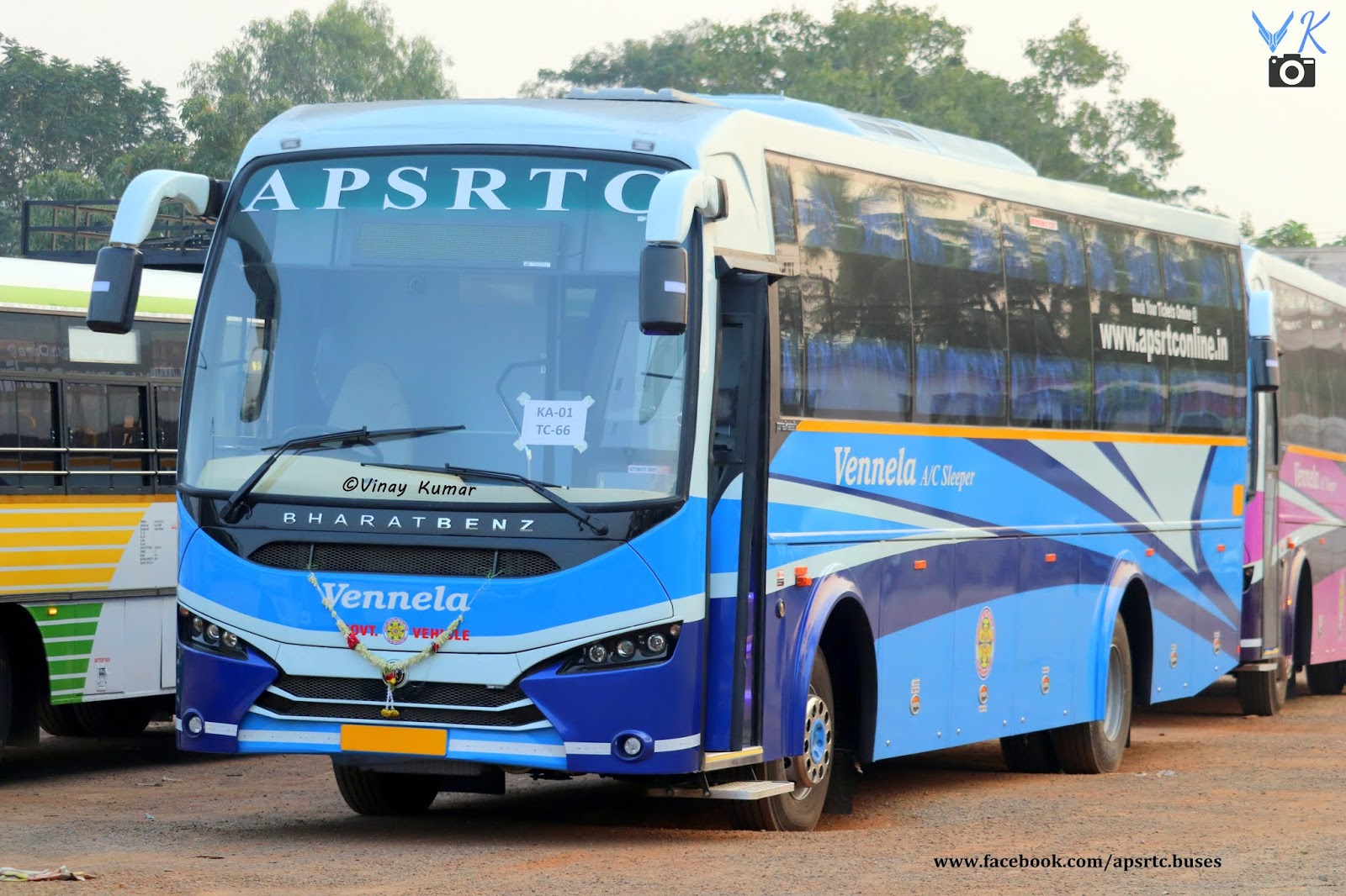 APSRTC NEW VENNELA AC SLEEPER BHARAT BENZ BUS