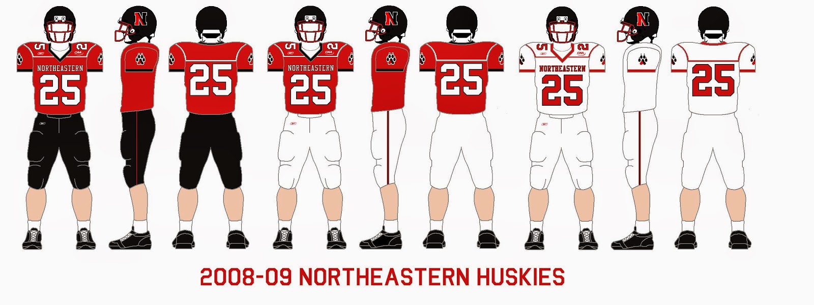 Gridiron Garb: Northeastern Huskies (2008-09, 1976-77)