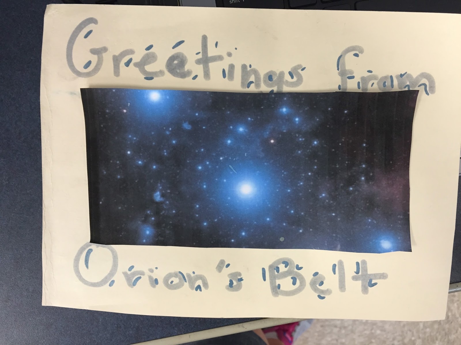 Fabulous in Fifth!: Postcards from Space