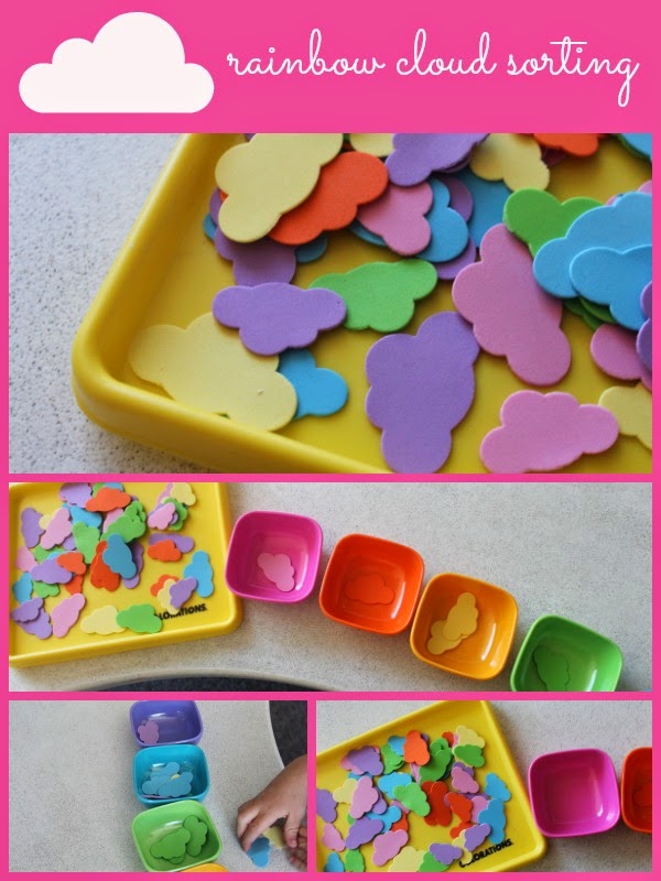 scrumdilly-do!: rainbow cloud sorting