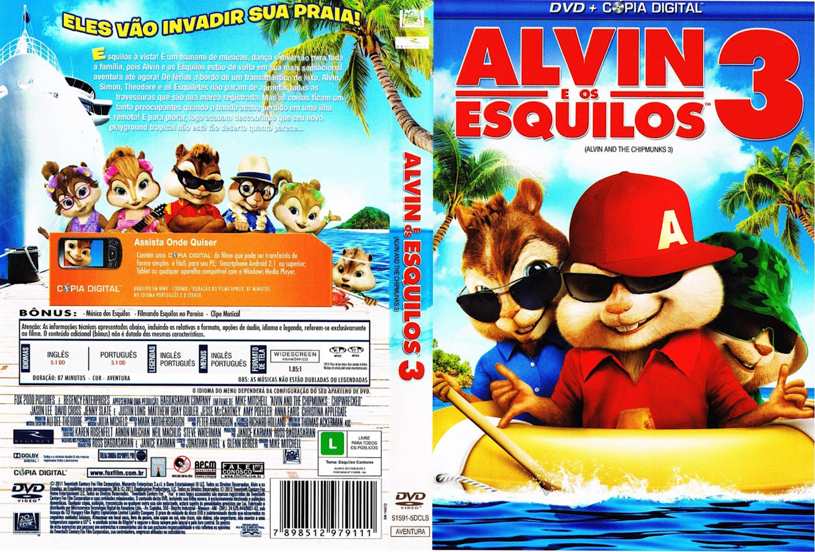 Fox Vídeo Locadora: Alvin E Os Esquilos 3