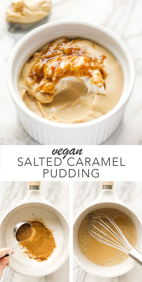 Vegan Salted Caramel Pudding - Simple Delicious Desserts