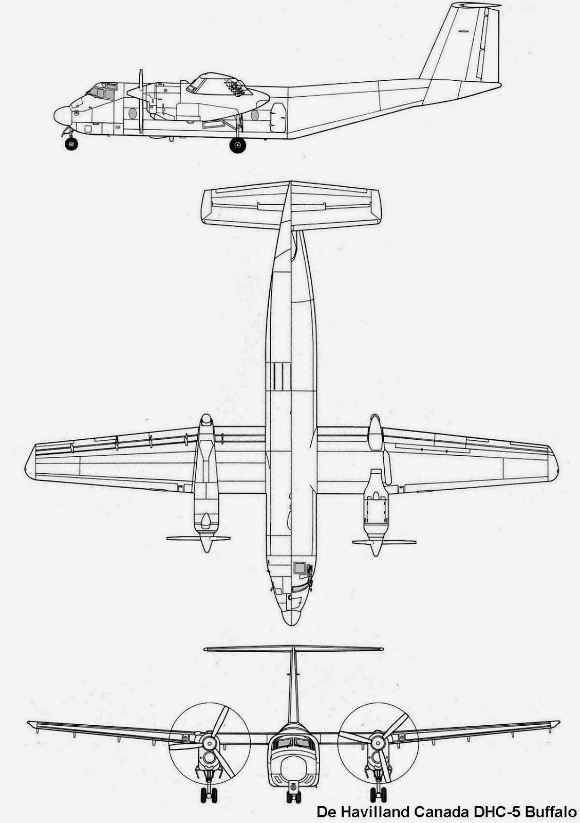 AIRPLANE SCALE MODELKIT: DE HAVILAN CANADA DHC-5 bufalo