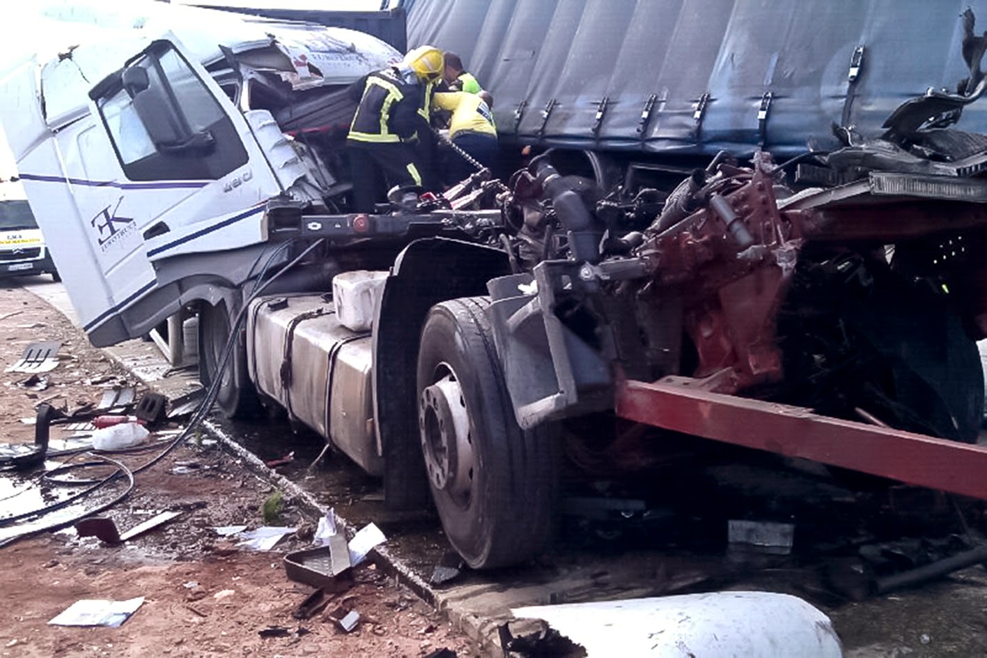 Manzanares En Imágenes Grave Accidente De 3 Camiones En El Km 179 De