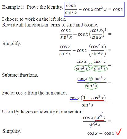Math Rescue: Trigonometry: Proving Trigonometric Identities