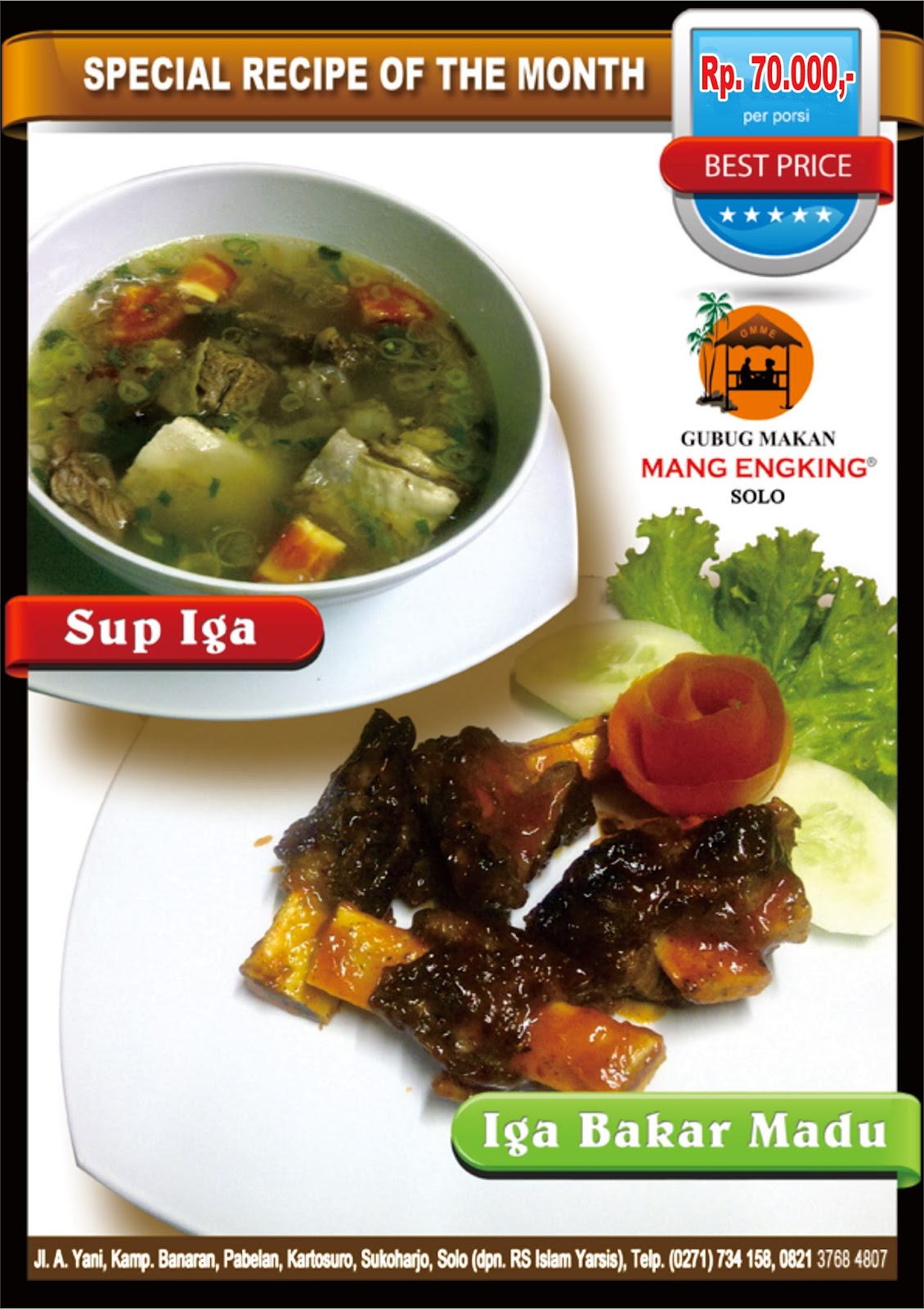 Gubug Makan Mang Engking Solo: MENU