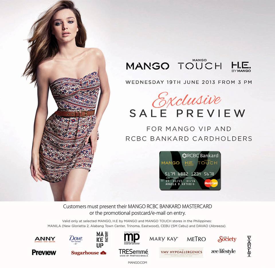 Manila Shopper: Mango End of Season Preview SALE for RCBC Cardholders ...