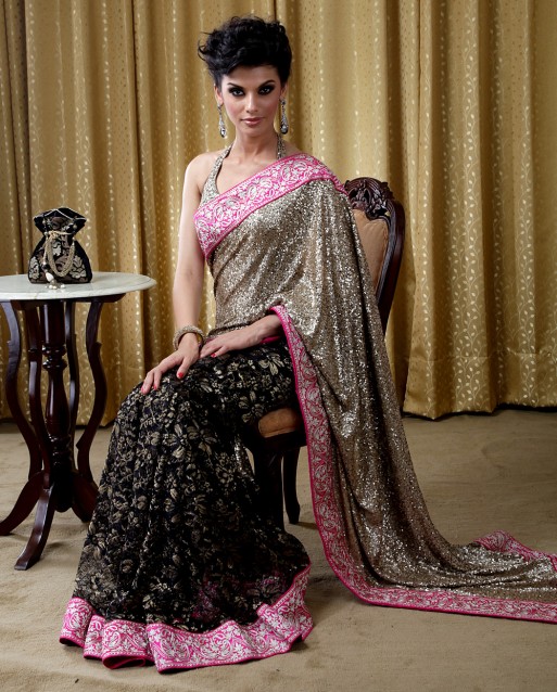 Meena Bazaar Latest Party Wear Sarees Collection 2013 For Women ...