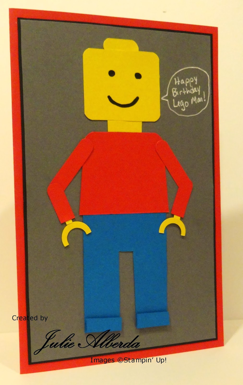 Julie's Stamping Station: Lego Man Punch Art