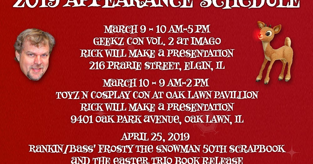 Rankin/Bass-historian: Busy! Busy! Busy! 2019 Appearance schedule so ...