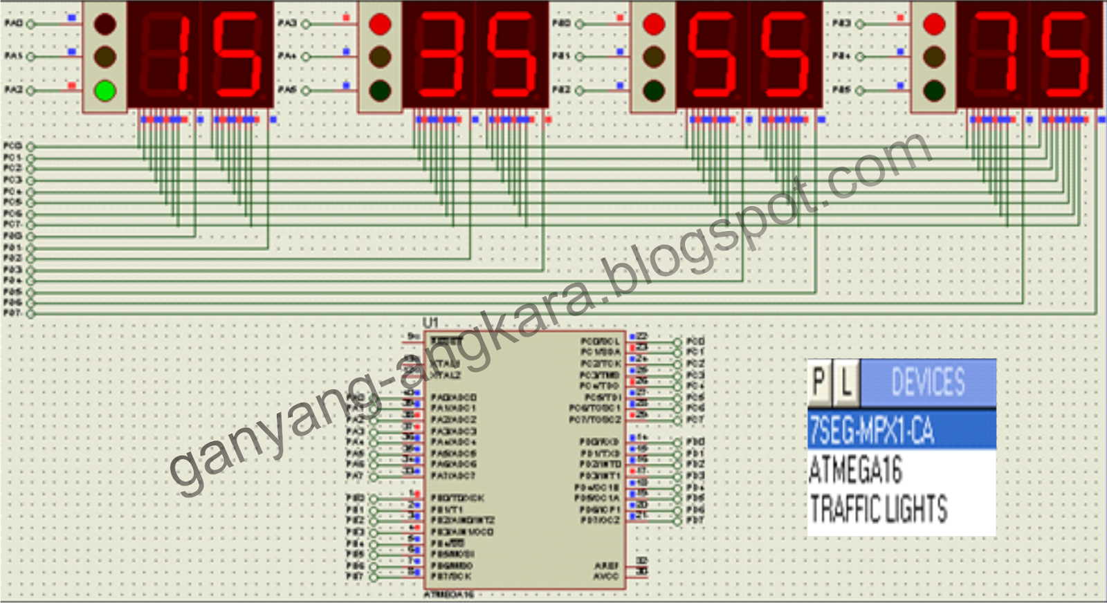 Membuat Program Traffic Light Atmega16