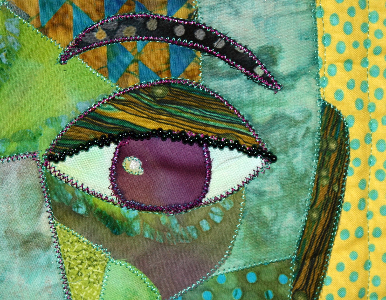Too Wild Quilters: Collage Face Quilt
