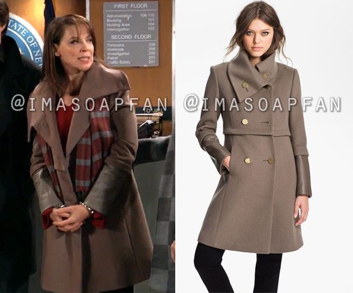 Liesl Obrecht's Brown Wool Coat with Leather Cuffs - General Hospital ...