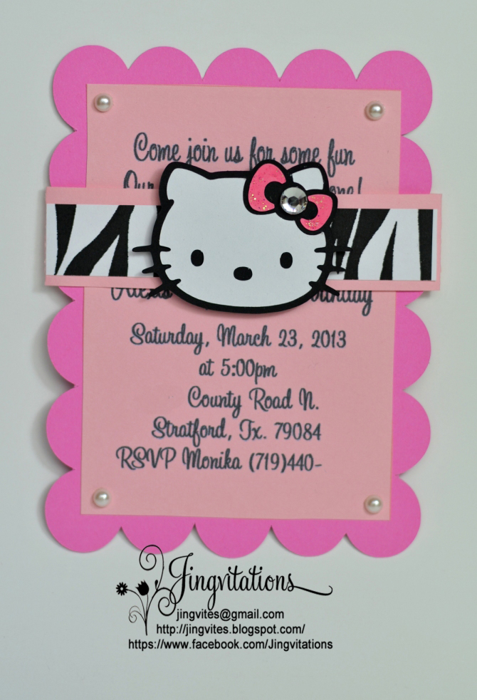 Birthday and Baby Shower Invitations: Sanrio Hello Kitty Handmade Pop ...