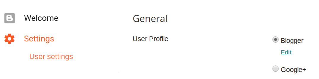 Select a Profile for your Blogger Account: Google+ or Blogger