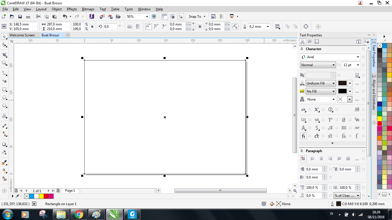 TUTORIAL MEMBUAT LEAFLET DENGAN CORELDRAW X7