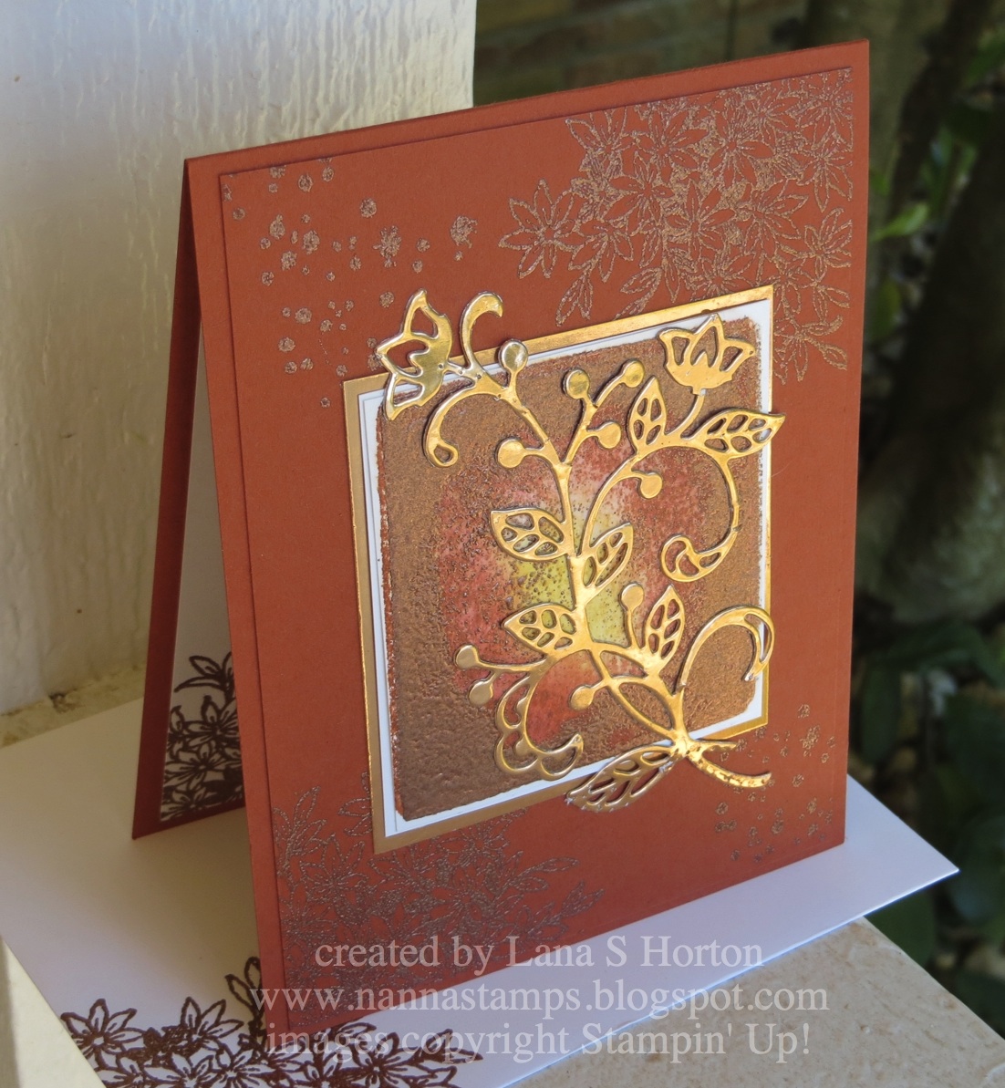 Stamping with Nanna: Copper Layers Card