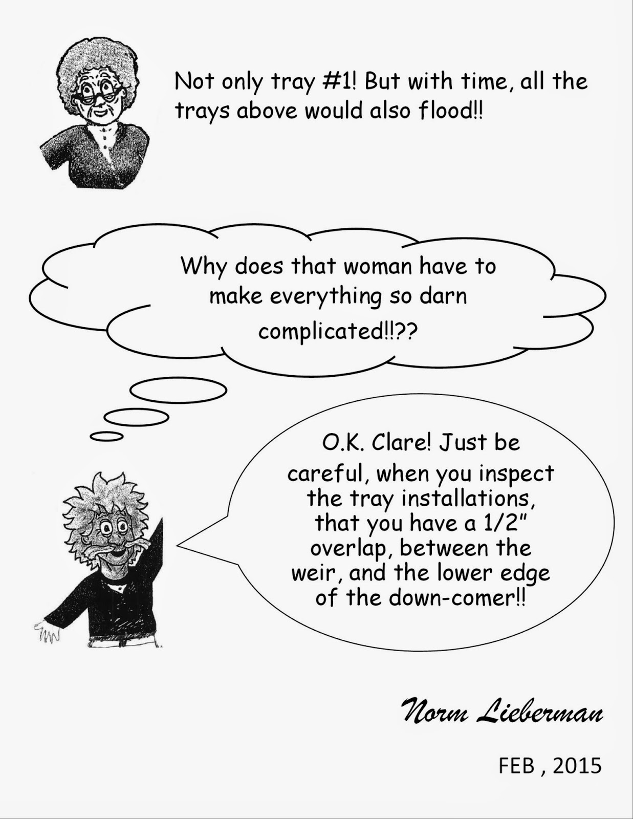 Ask Norm Lieberman: Carl & Clare - DISTILLATION TRAY DOWNCOMER BACKUP ...