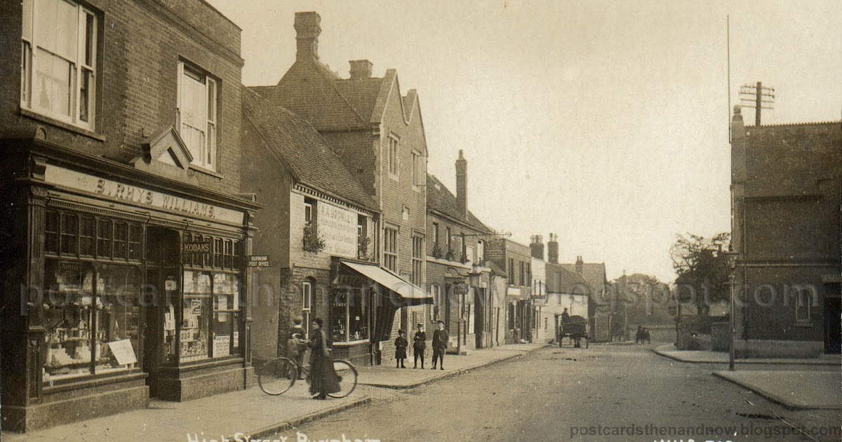 Postcards Then and Now: Burnham, Buckinghamshire, High Street c1912