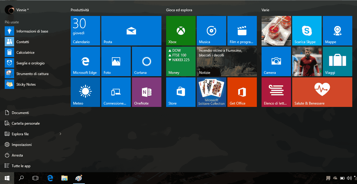 DOMANDA - Windows 10 Schermata Start | Tom's Hardware Forum Italia