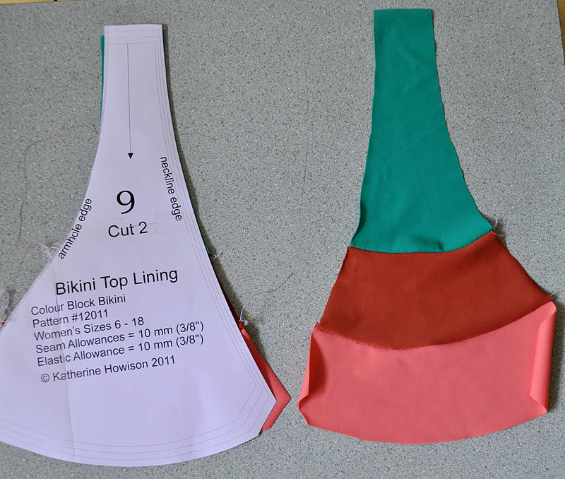 The Strawberry Milk Run: Colour Block Bikini Tutorial - assembling the ...