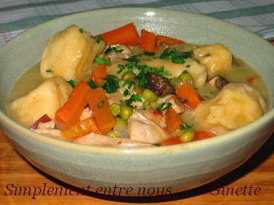 Simplement entre nous: Ragoût de poulet campagnard et dumplings à la ...