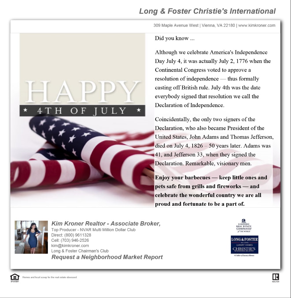 Enjoy your July 4th Weekend Happy Independence Day 2016