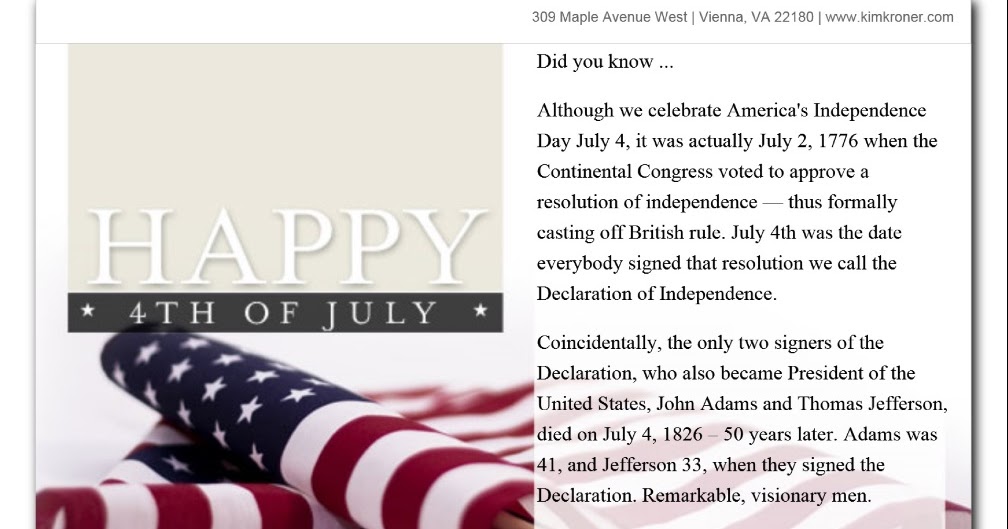 Enjoy your July 4th Weekend Happy Independence Day 2016