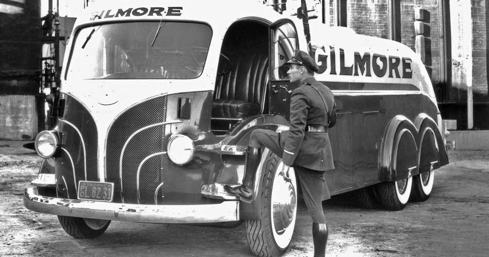 Just A Car Guy: the Gilmore streamlined fuel tanker