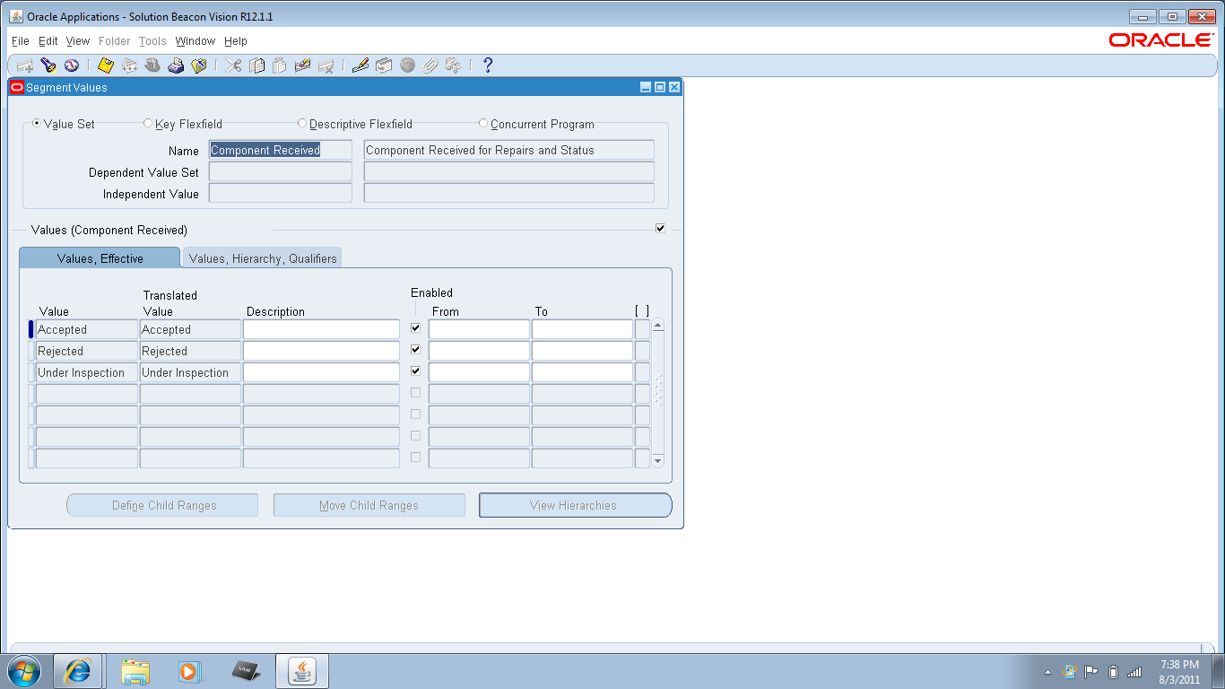 Oracle Erp Professionals Defining Context Sensitive Segment For Descriptive Flexfield Dff
