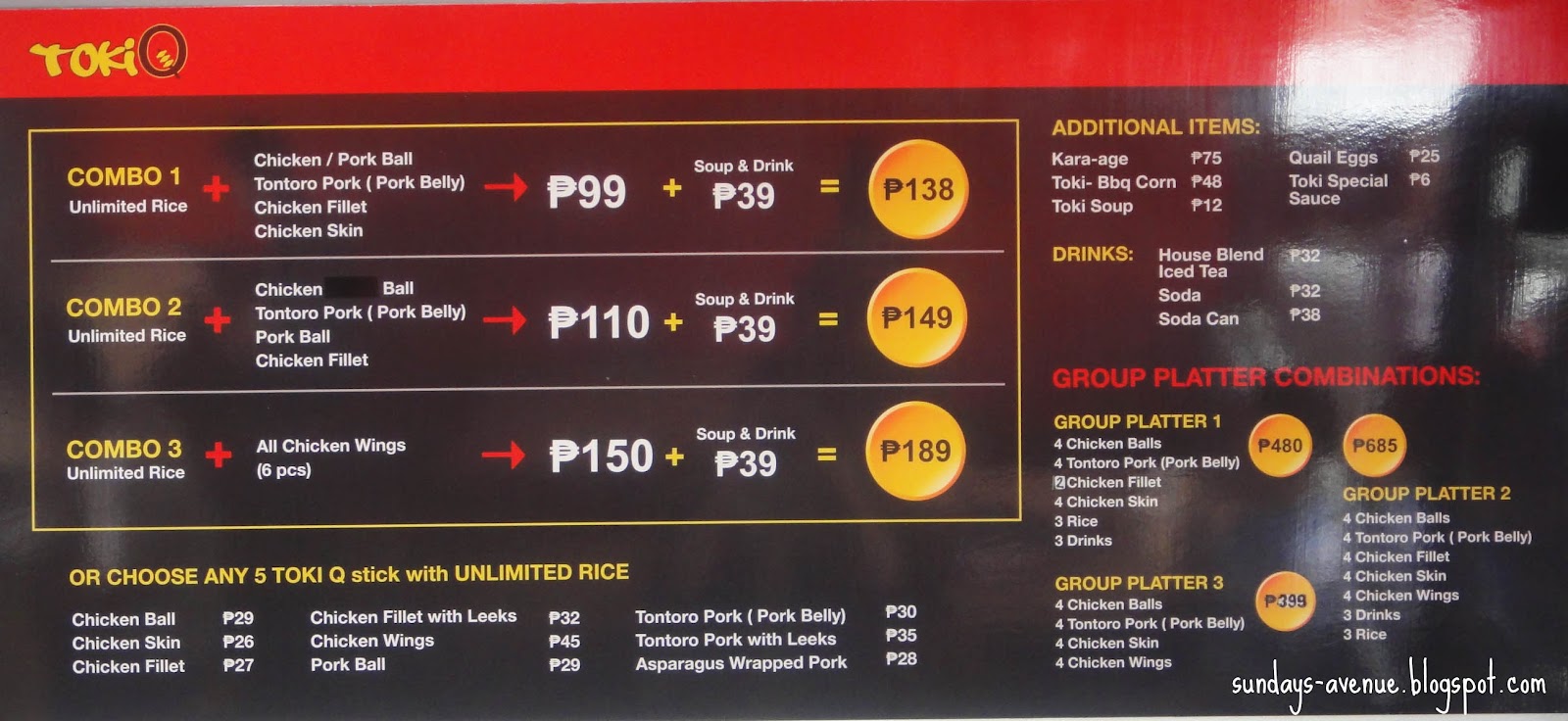 Sunday's Avenue: Toki Q: Philippines First Rotating Barbecue Fast Food