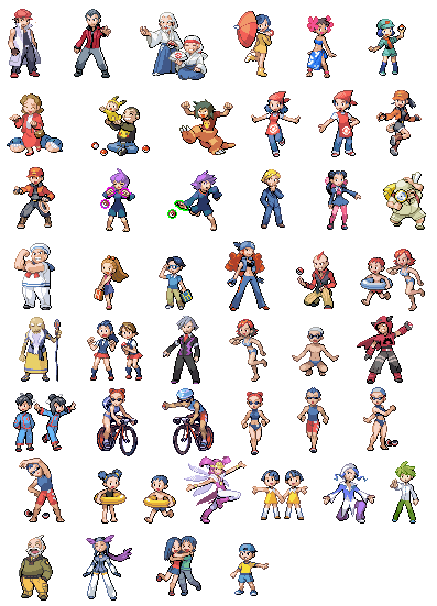 Pokémon Games: Sprites-Trainers