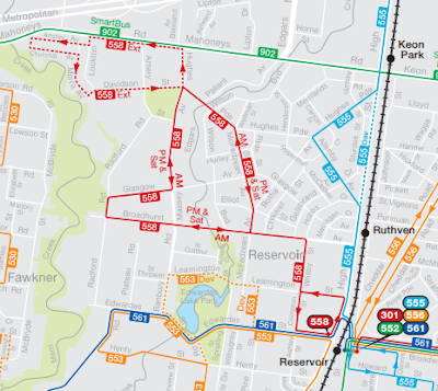 Melbourne on Transit: Timetable Tuesday #5 - Bus route 558