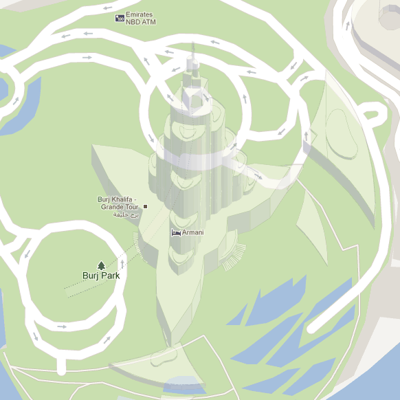 3 D landmarks in Google Maps