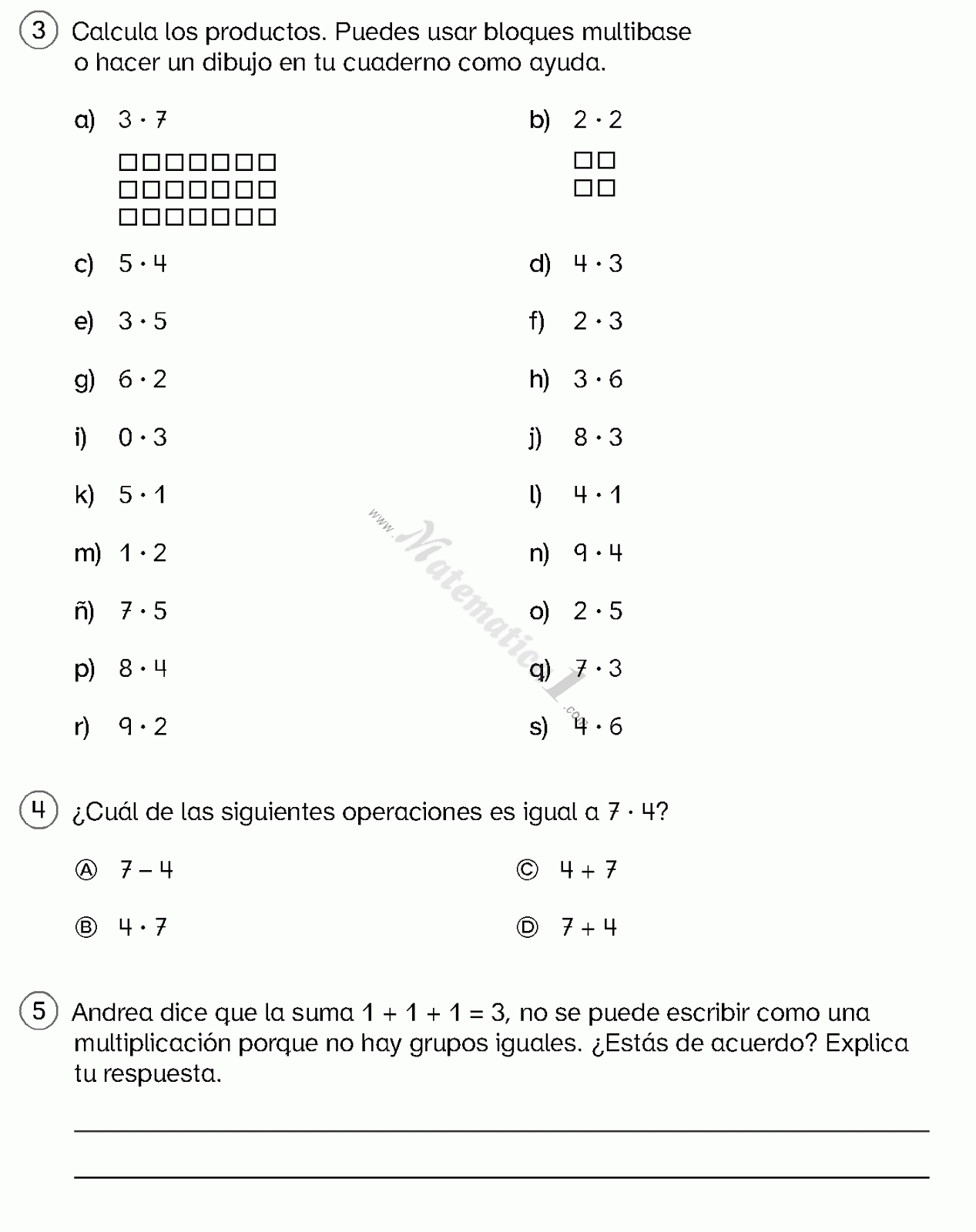 LA MULTIPLICACION EJEMPLOS RESUELTOS DE MATEMATICA 3–TERCERO BASICO PDF