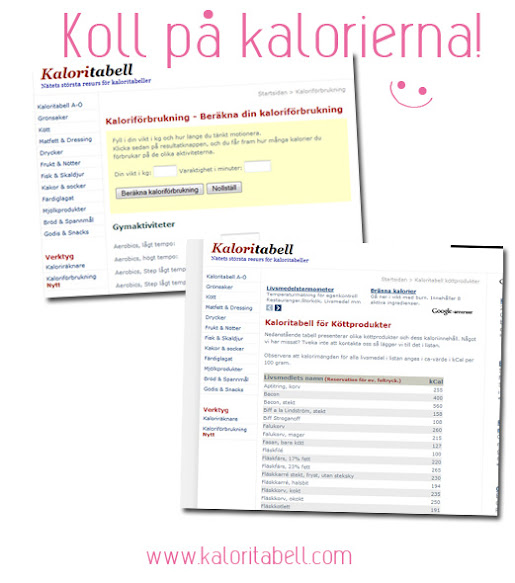 Mot min Toppform!: Koll på kalorierna med kaloritabell.com