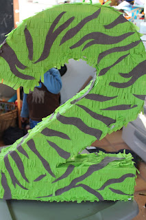 Lil Party Animals: How to make a zebra striped number pinata