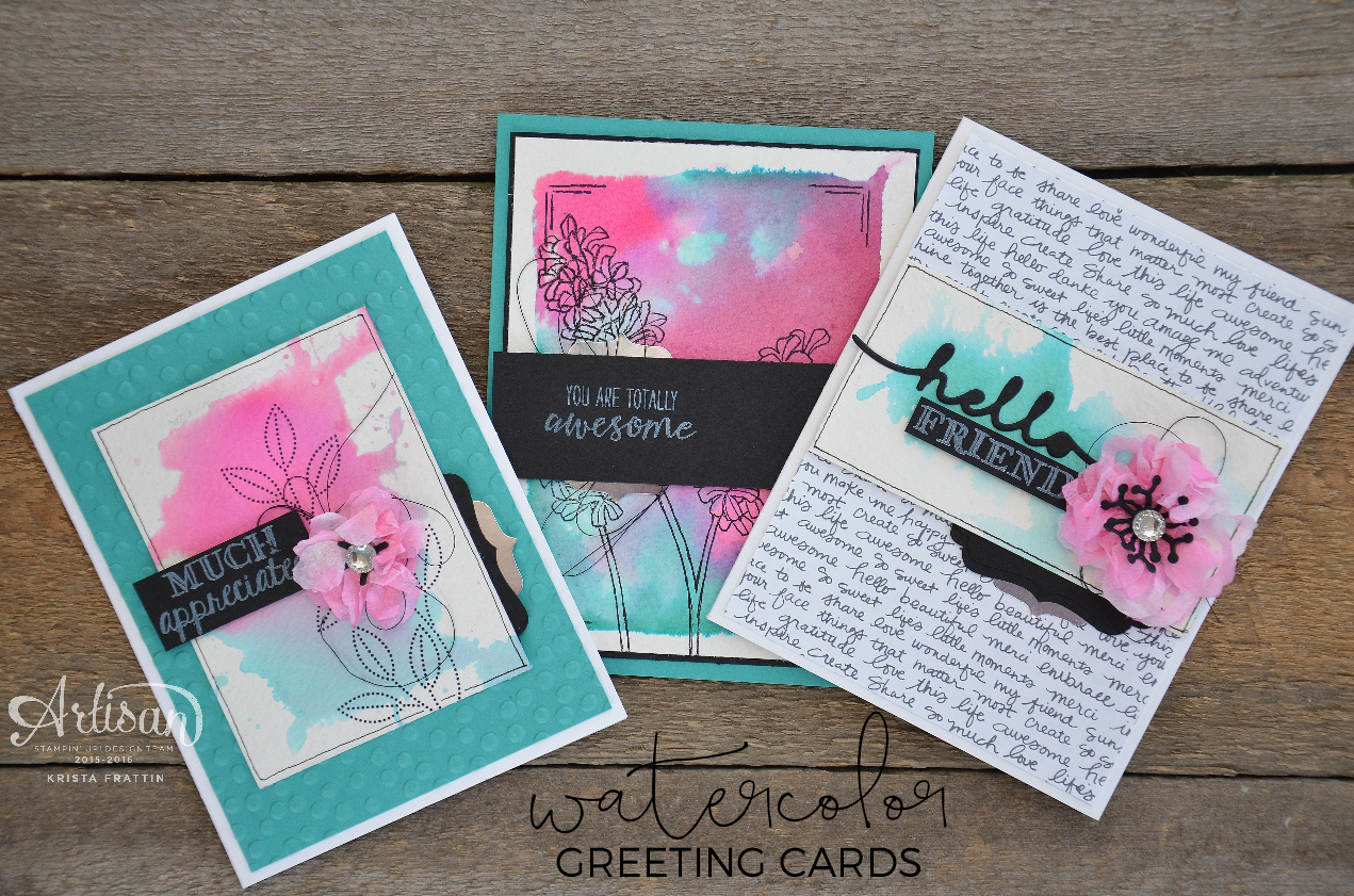 Stampin' Dolce: Bright watercolor - Artisan Design Team Blog Hop