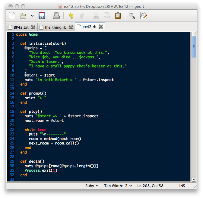 TESTHEAD: Exercise 42: Gothons Are Getting Classy: Learn Ruby the Hard ...