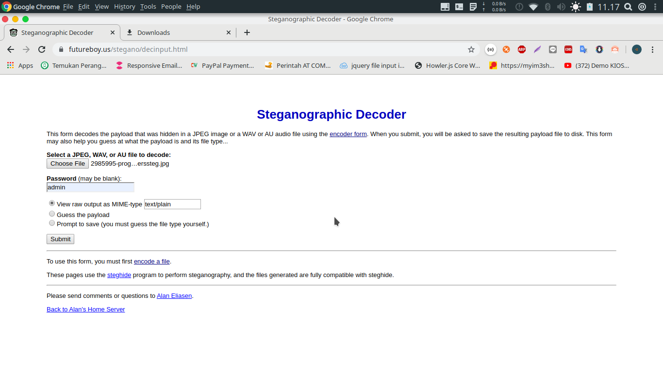 Tutorial Steganography Online