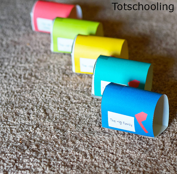 Mailbox Word Families Kindergarten Activity | Totschooling - Toddler ...